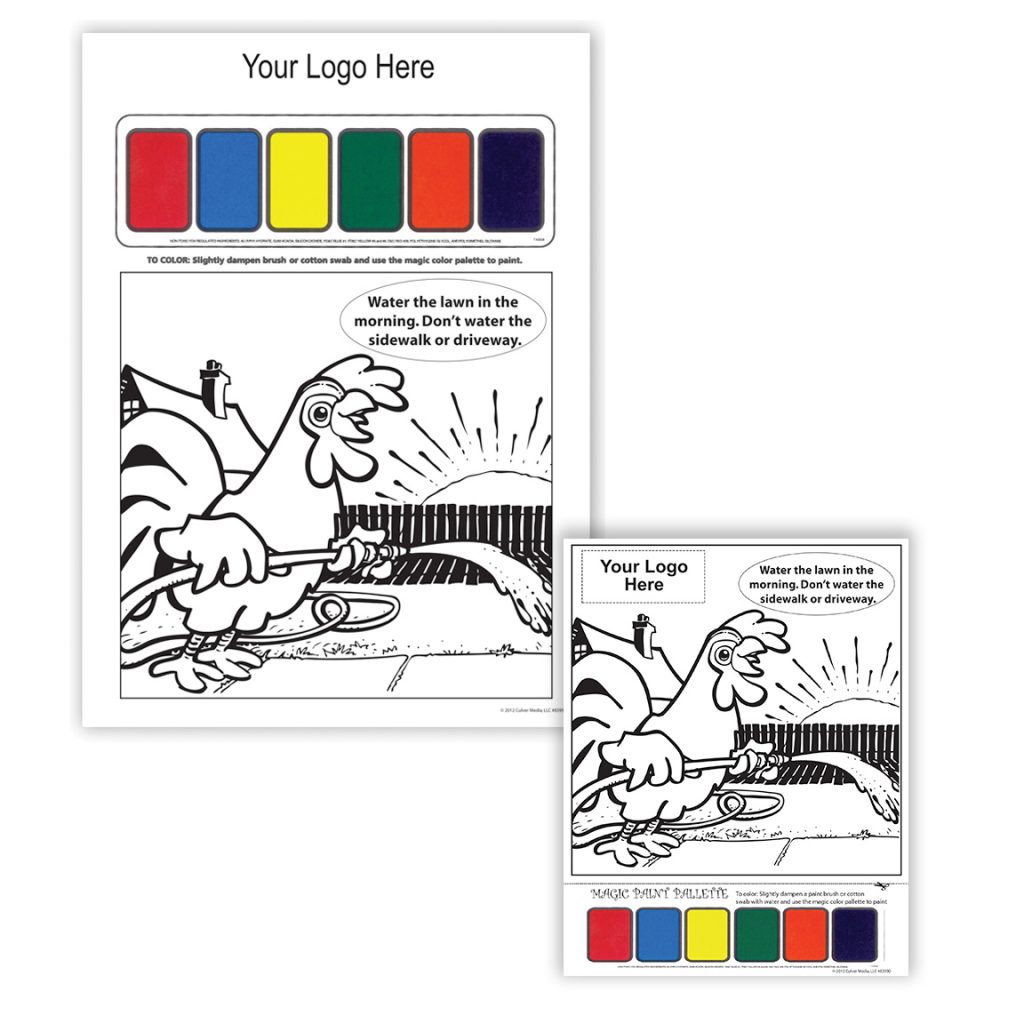 Watercolor Paint Sheet – Rooster – Culver Company