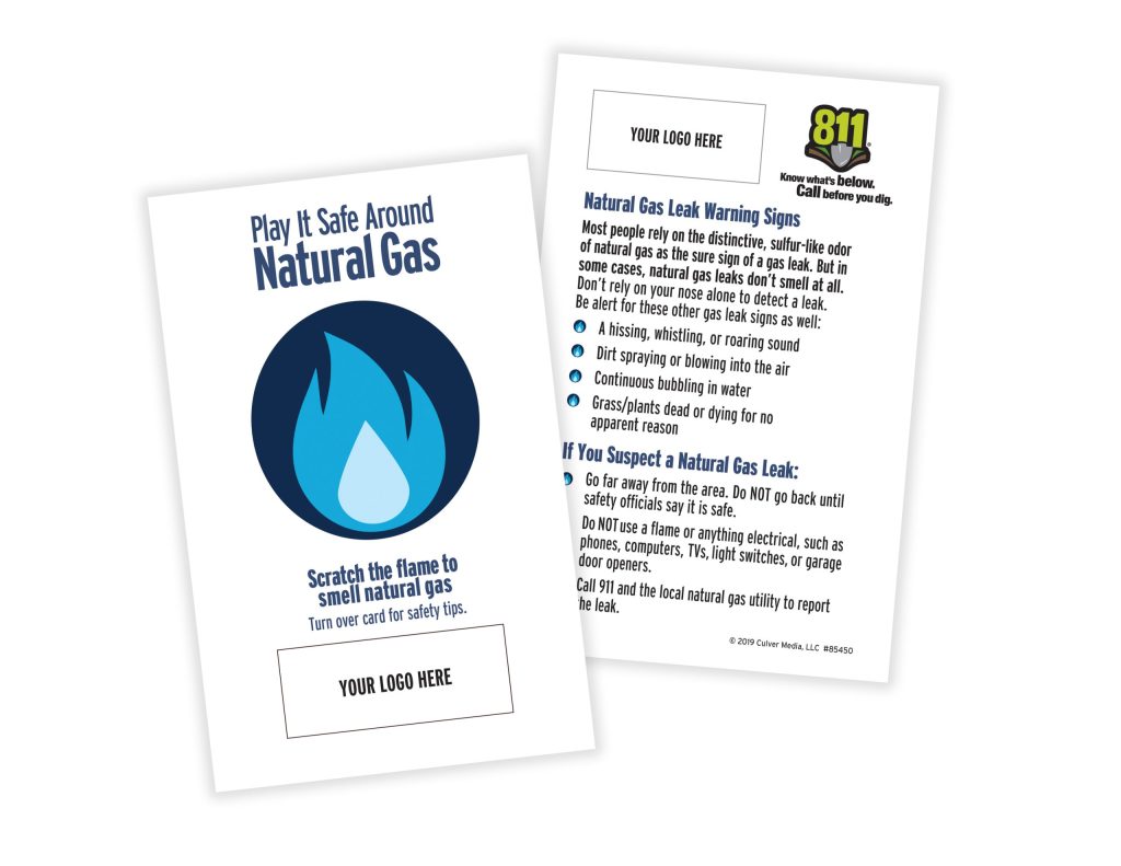 Scratch and Sniff Natural Gas Safety Card – Large – Culver Company